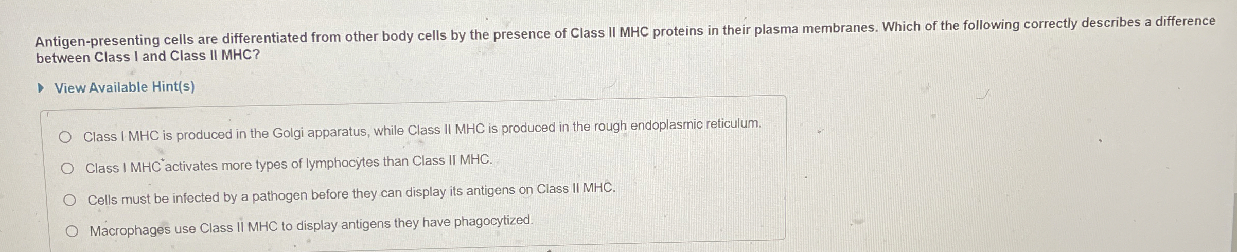 Solved Antigen-presenting cells are differentiated from | Chegg.com