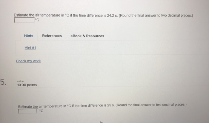 Estimate the air temperature in °C if the time | Chegg.com