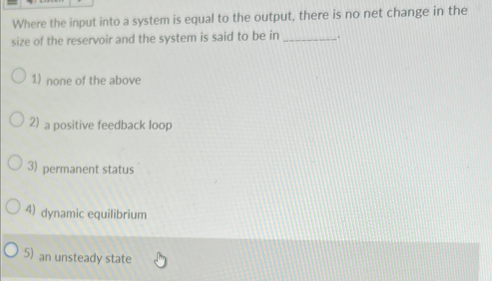 Solved Where the input into a system is equal to the output, | Chegg.com