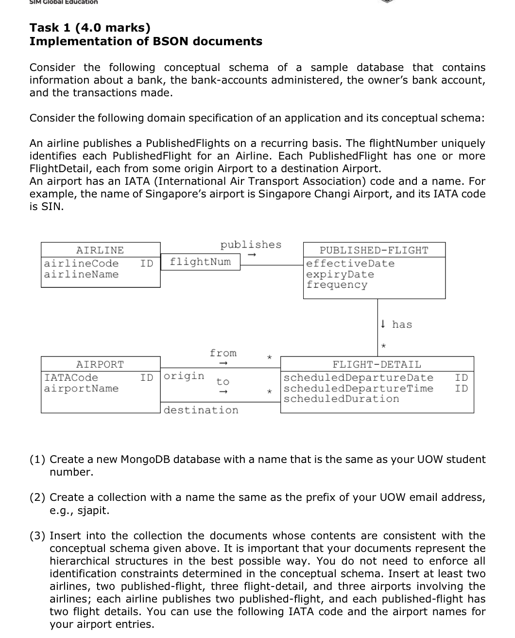 Solved Task 1 (4.0 marks)Implementation of BSON | Chegg.com Solved Task 1 (4.0 marks)Implementation of BSON | Chegg.com