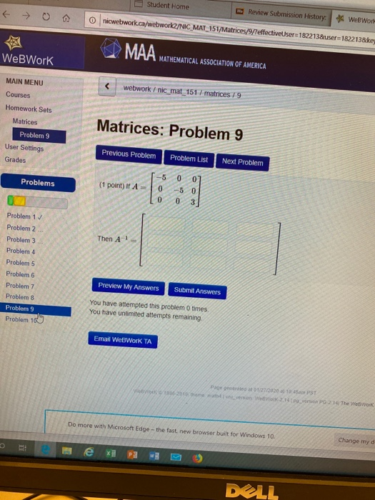Solved Student Home O Review Submission History: | Chegg.com