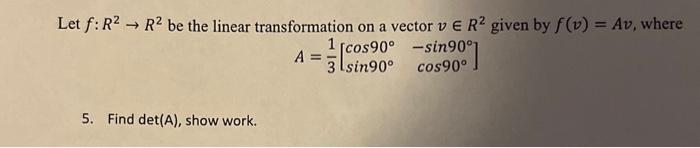 Solved Let f:R2→R2 be the linear transformation on a vector | Chegg.com