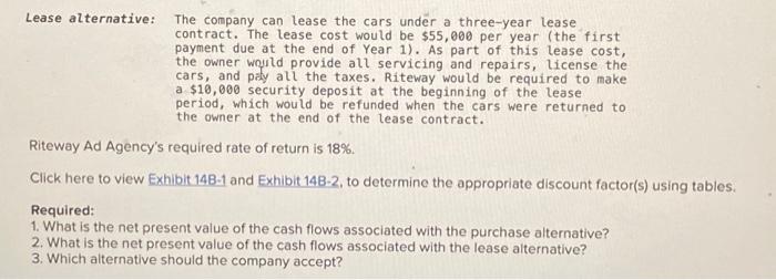 Solved Problem 14-25 (Static) Net Present Value Analysis of | Chegg.com