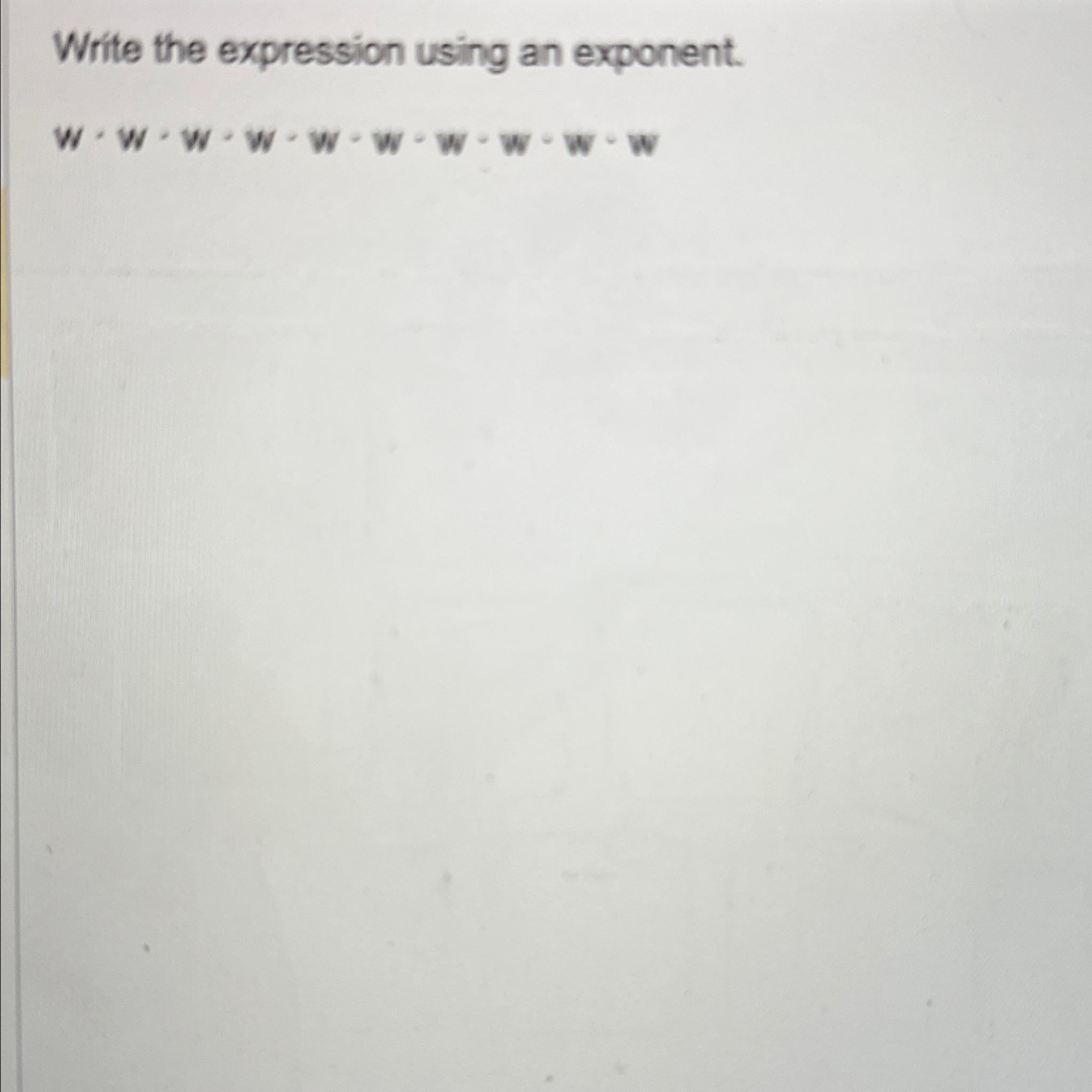 Solved Write the expression using an | Chegg.com