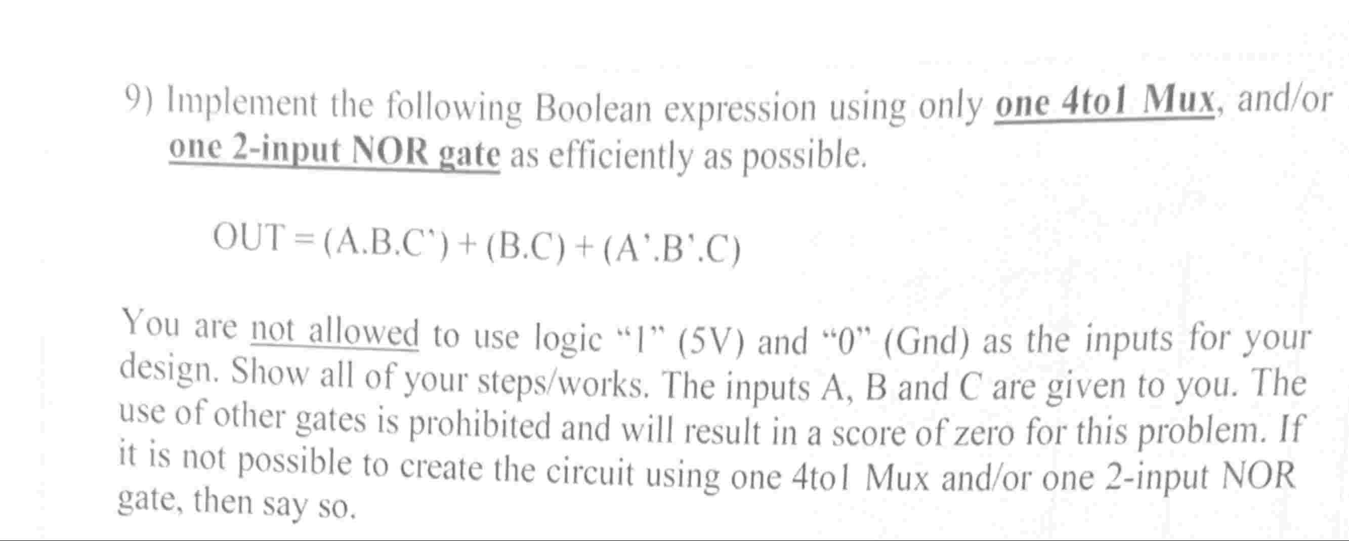 Solved Implement the following Boolean expression using only | Chegg.com