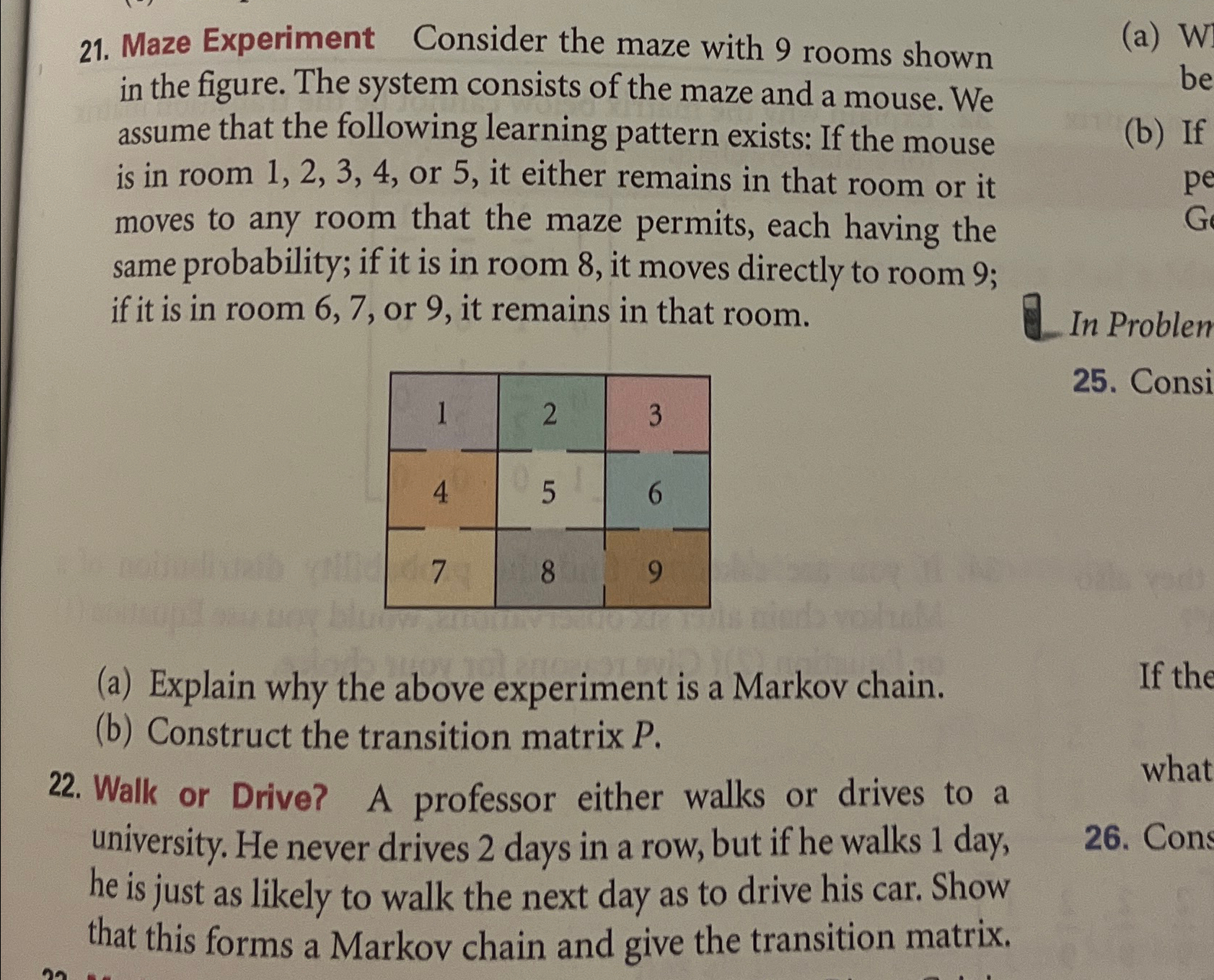 Solved Maze Experiment Consider the maze with 9 ﻿rooms shown | Chegg.com