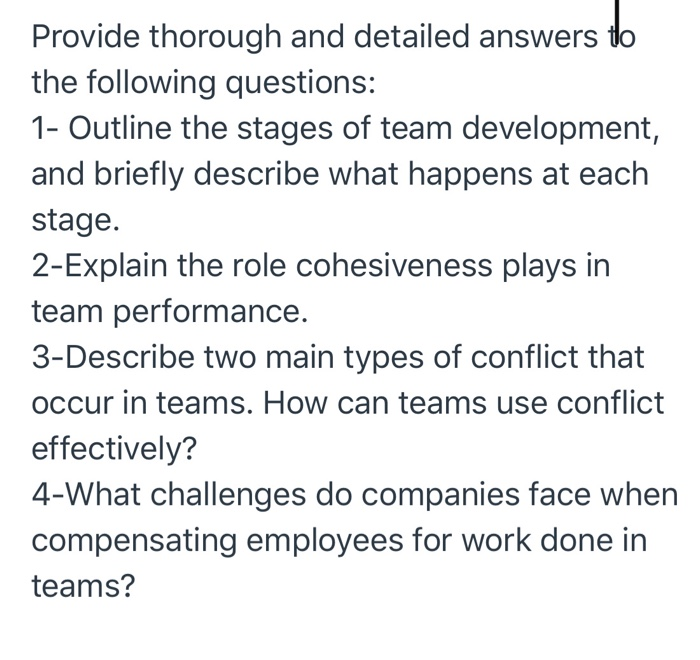 Solved Provide thorough and detailed answers to the | Chegg.com