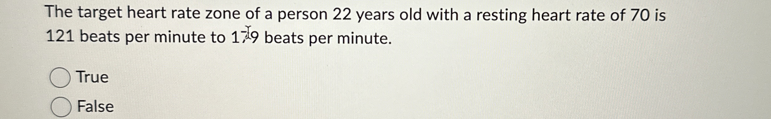 Solved The target heart rate zone of a person 22 ﻿years old | Chegg.com