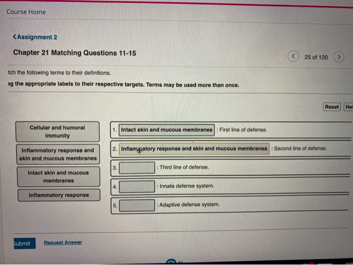 Solved Course Home tch the following terms to their | Chegg.com