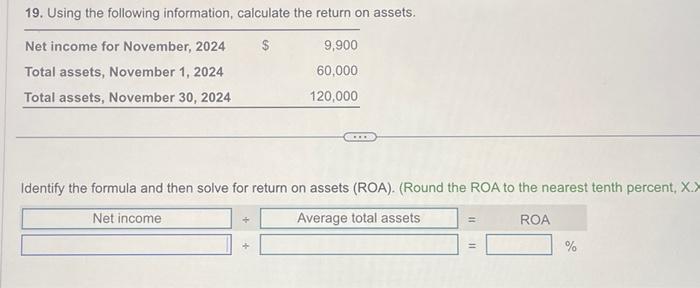 Solved 19. Using the following information, calculate the | Chegg.com