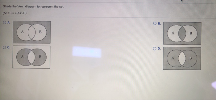Solved Shade the Venn diagram to represent the set. (AUB) | Chegg.com