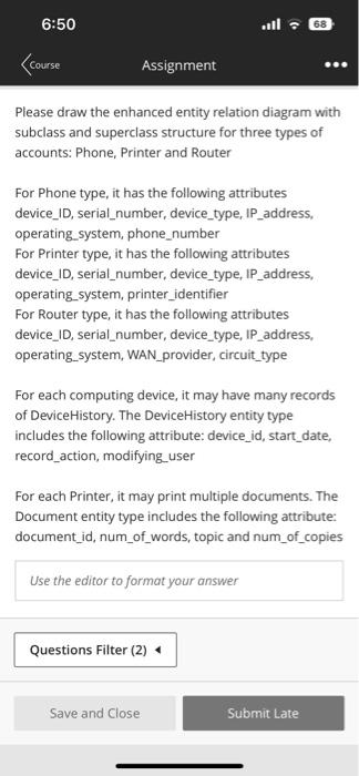 Solved Please draw the enhanced entity relation diagram with | Chegg.com