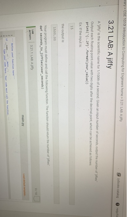 Solved Rary Cse 1010 Introduction To Computing For Eng 