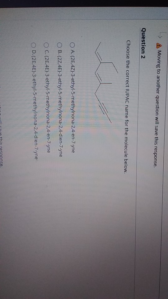 Solved IUPAC name for the molecule below. MY A. | Chegg.com