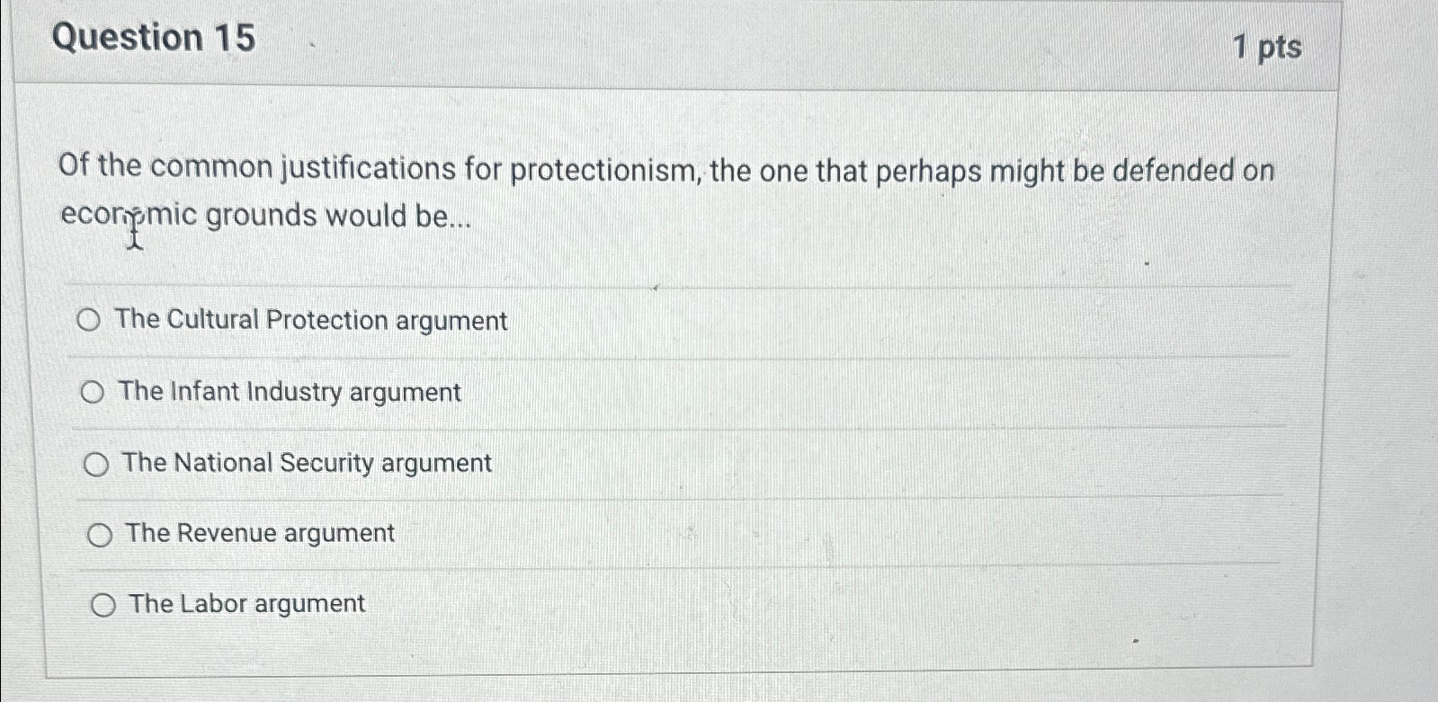 Solved Question 151 ﻿ptsOf the common justifications for | Chegg.com