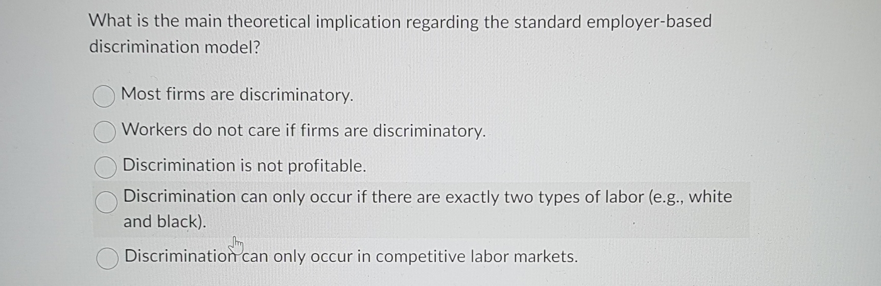 Solved What is the main theoretical implication regarding | Chegg.com
