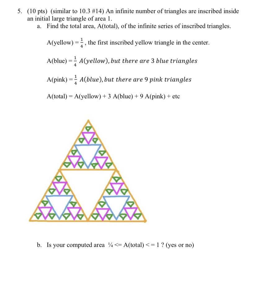 Solved (10 ﻿pts) (similar to 10.3 ﻿#14) ﻿An infinite number | Chegg.com