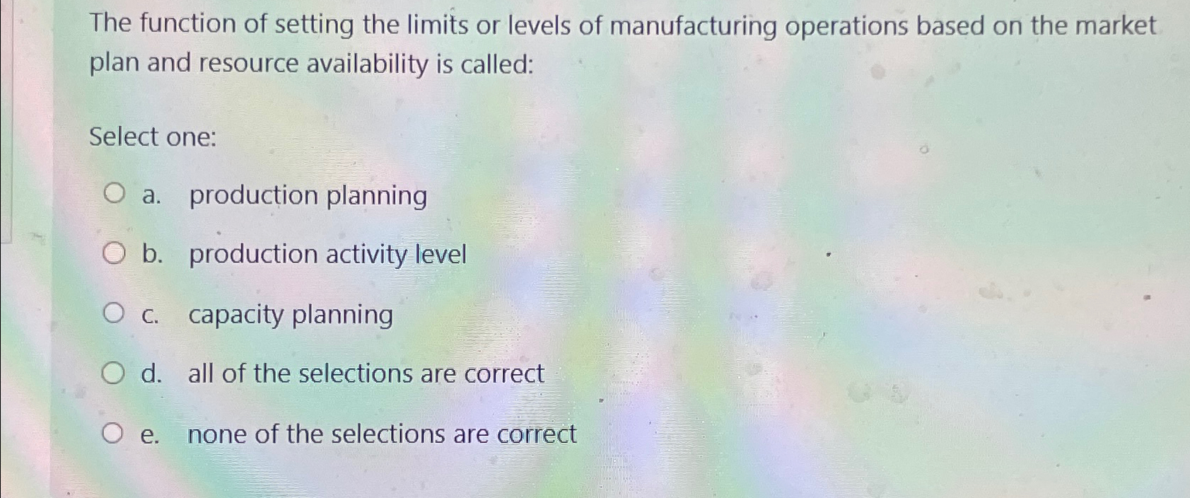 Solved The function of setting the limits or levels of | Chegg.com