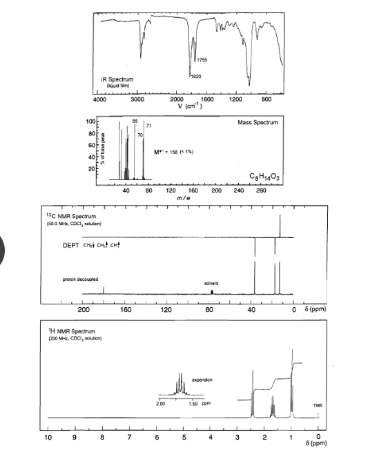 Solved n 1755 1820 IR Spectrum liquid 4000 3000 1200 800 | Chegg.com