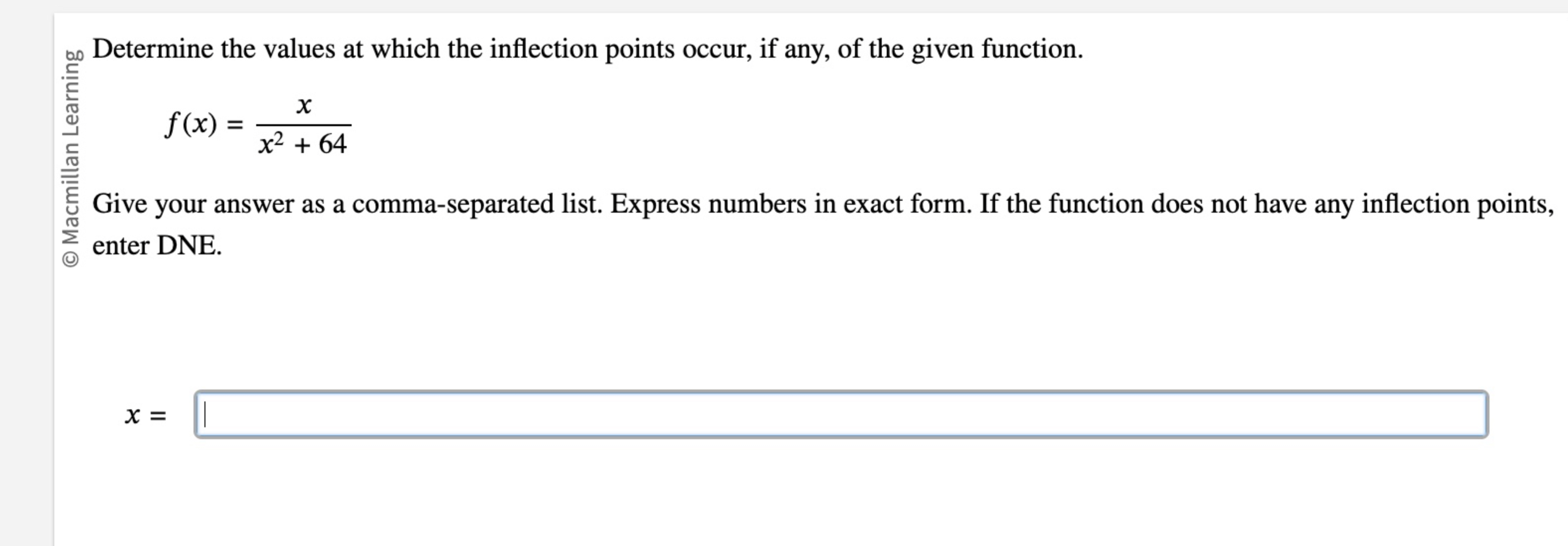Solved Determine the values at which the inflection points | Chegg.com