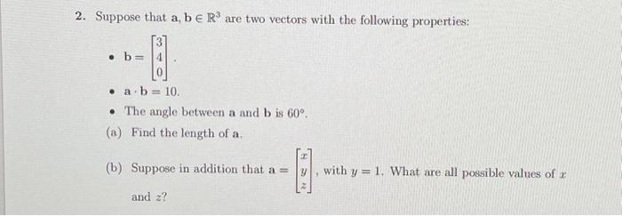 Solved 2. Suppose that \\( \\mathbf{a}, \\mathbf{b} \\in | Chegg.com