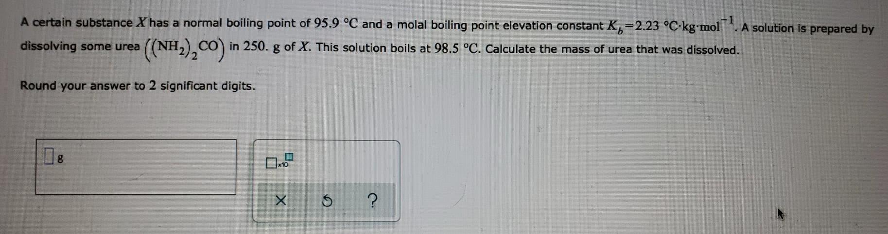Solved A certain substance X has a normal boiling point of | Chegg.com