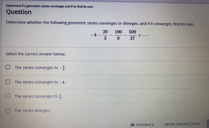 Solved Choose an appropriate convergence test for a series | Chegg.com
