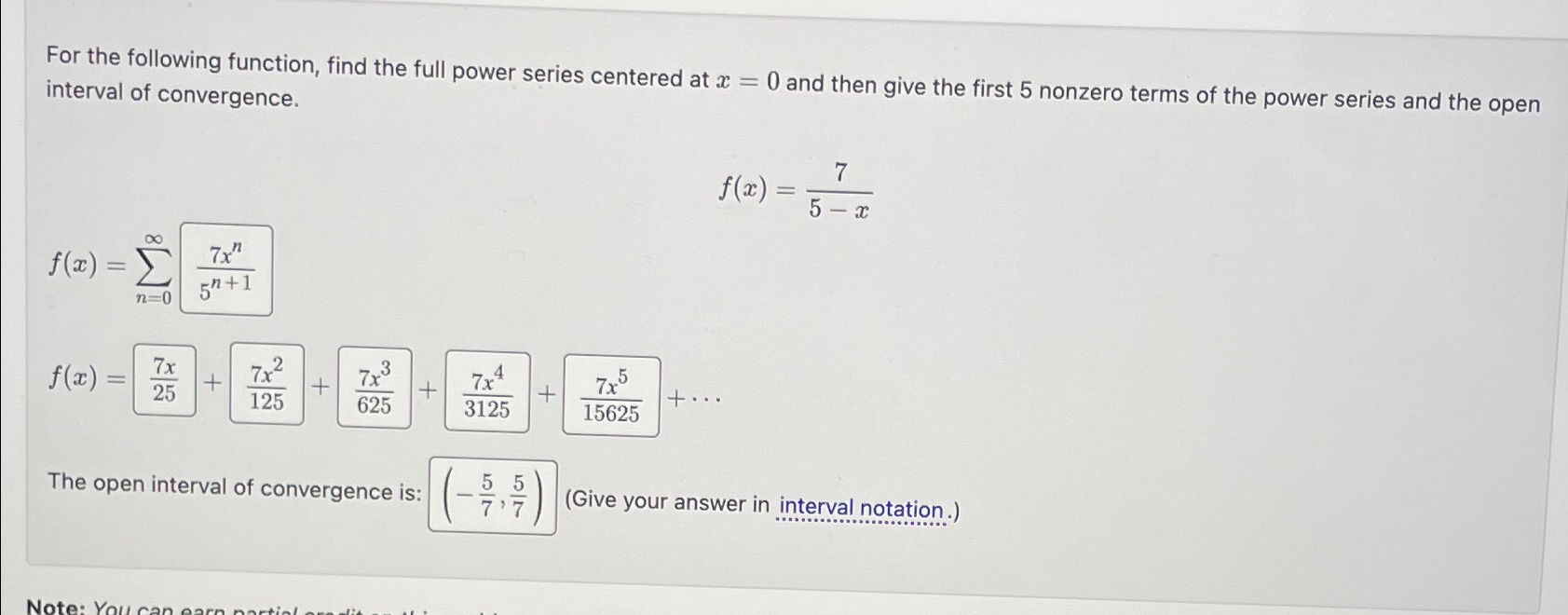 Solved For the following function, find the full power | Chegg.com