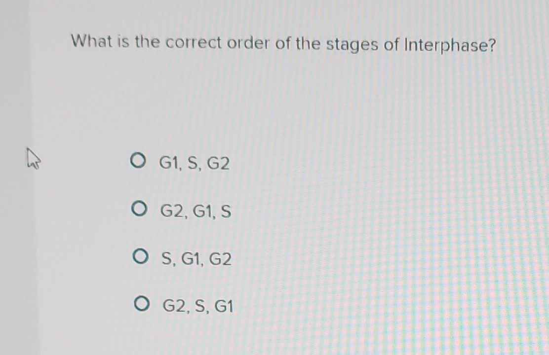Solved What is the correct order of the stages of | Chegg.com