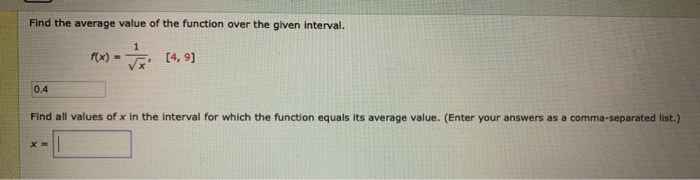 Solved Find all values of x in the interval for which the | Chegg.com