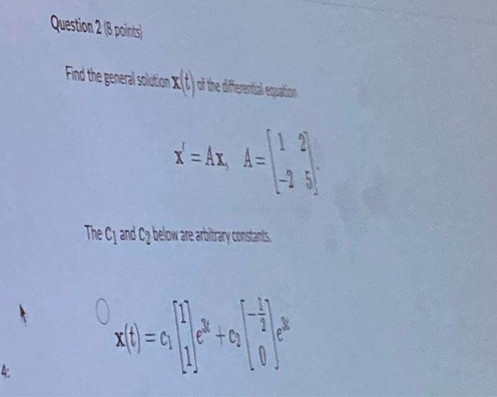Solved Find the general solution x(t) ditte diferstad | Chegg.com