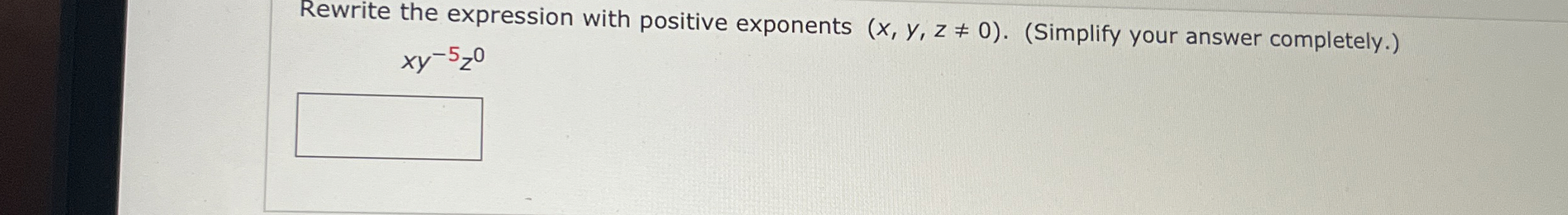 Rewrite the expression with positive exponents | Chegg.com