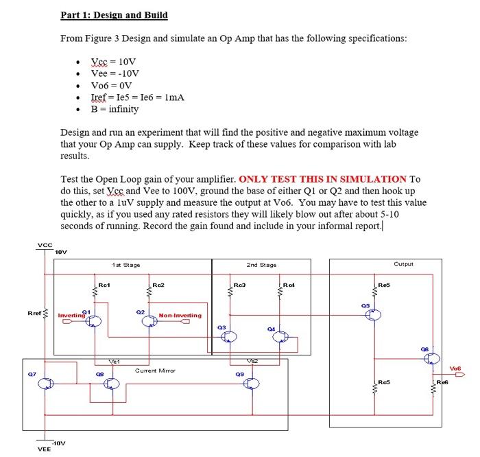Part 1: Design and Build From Figure 3 Design and | Chegg.com