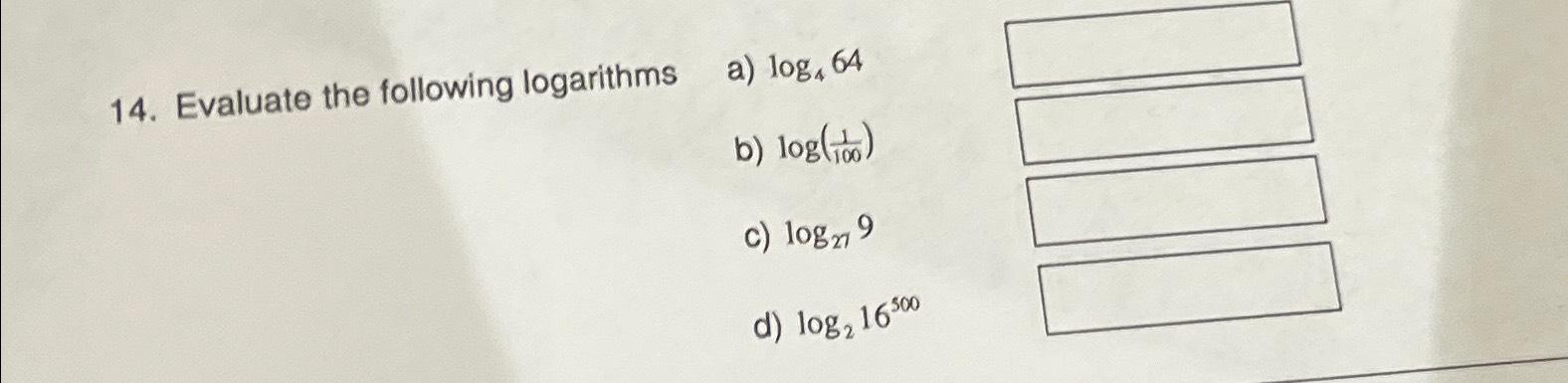 Solved Evaluate the following | Chegg.com