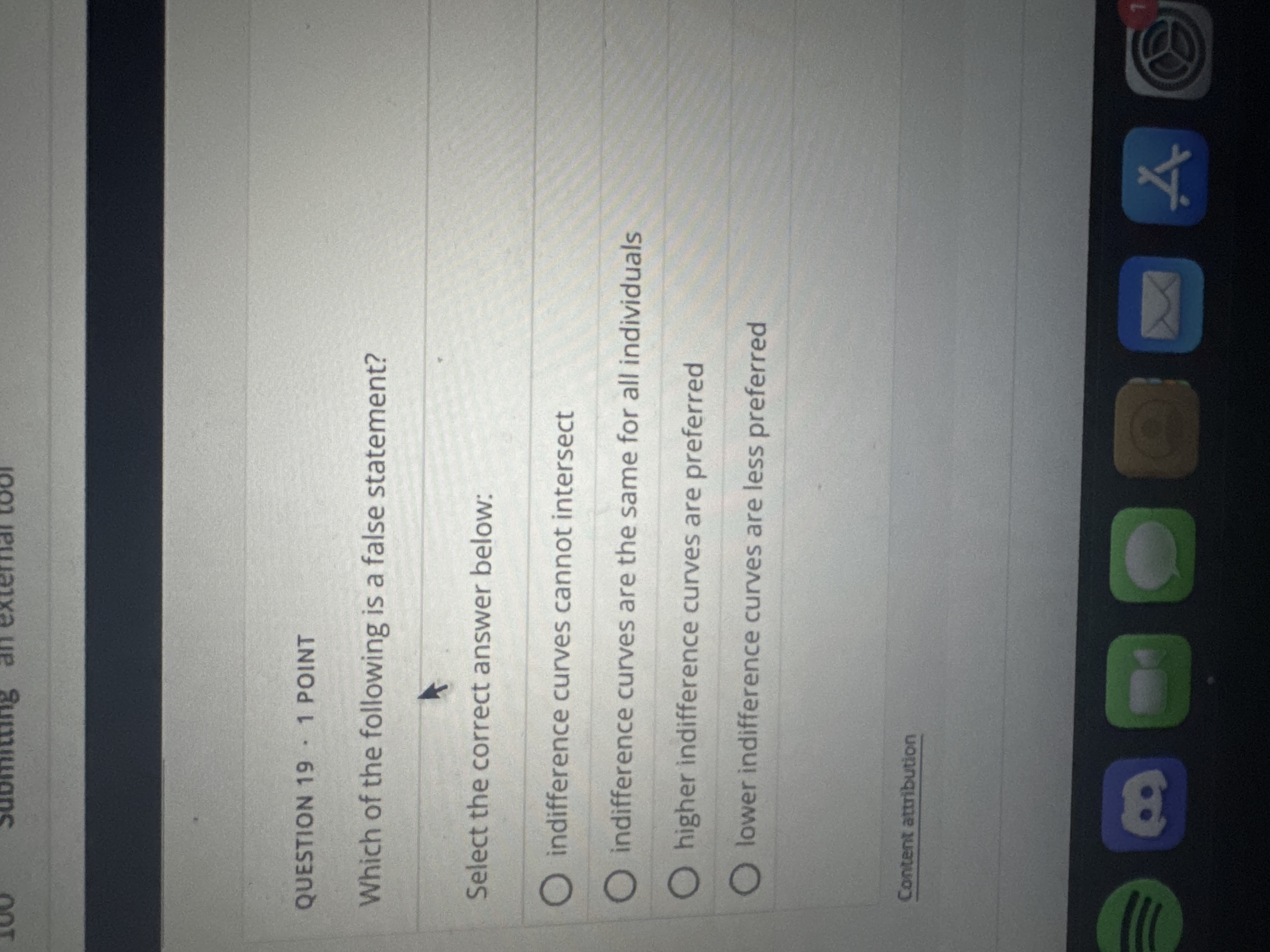 Solved QUESTION 19 • 1 ﻿POINTWhich of the following is a | Chegg.com