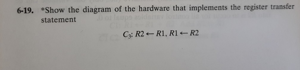 Solved 6-19. *Show the diagram of the hardware that | Chegg.com