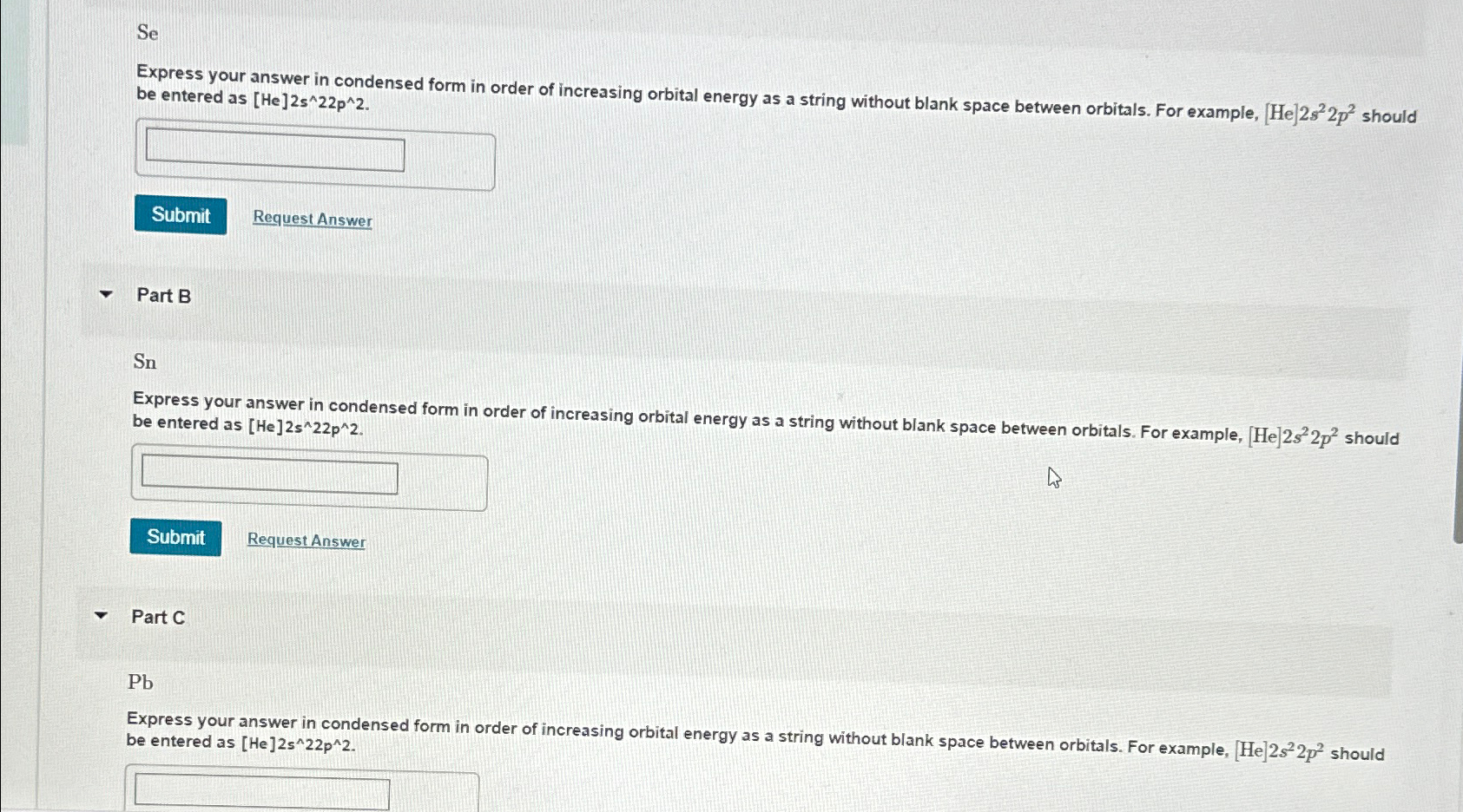 SeExpress your answer in condensed form in order of | Chegg.com