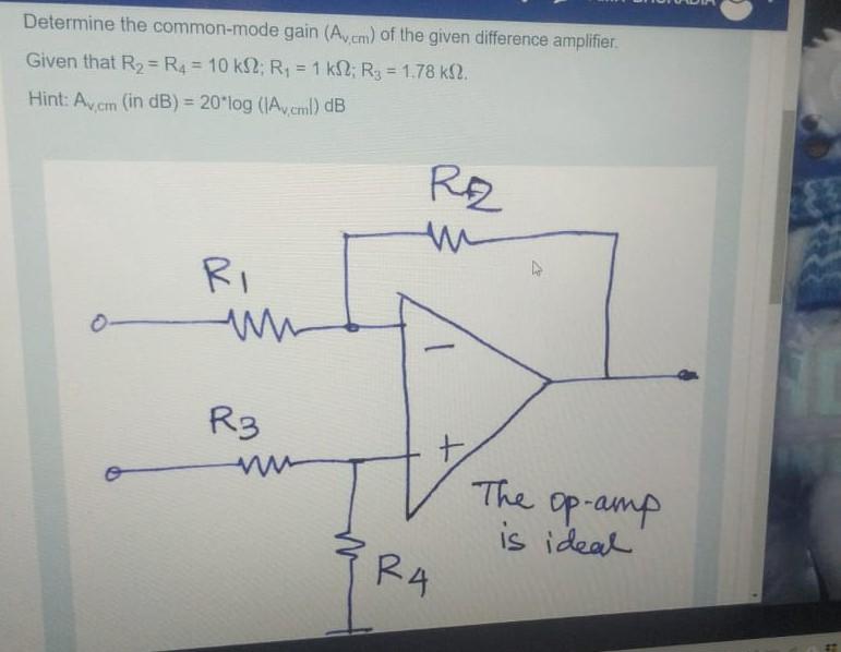 Solved Considering only the finite open-loop gain (AVOL) | Chegg.com