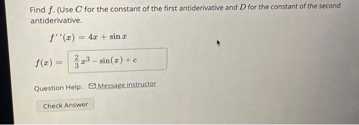 Solved Find f. f′(t)=6cost+sec2t,−π/2 | Chegg.com