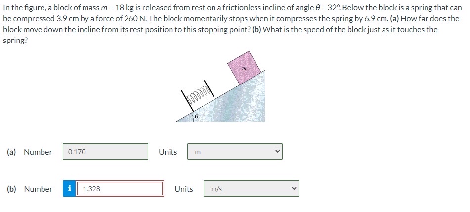 Solved 2)In the figure, a block of mass m=18kg ﻿is released | Chegg.com