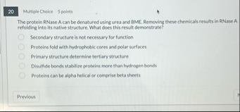 Solved 20Multiple Choice5 ﻿pointsThe protein RName A can be | Chegg.com