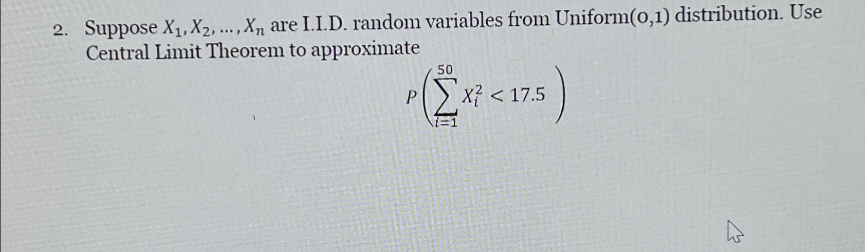 Solved Suppose x1,x2,dots,xn ﻿are I.I.D. ﻿random variables | Chegg.com