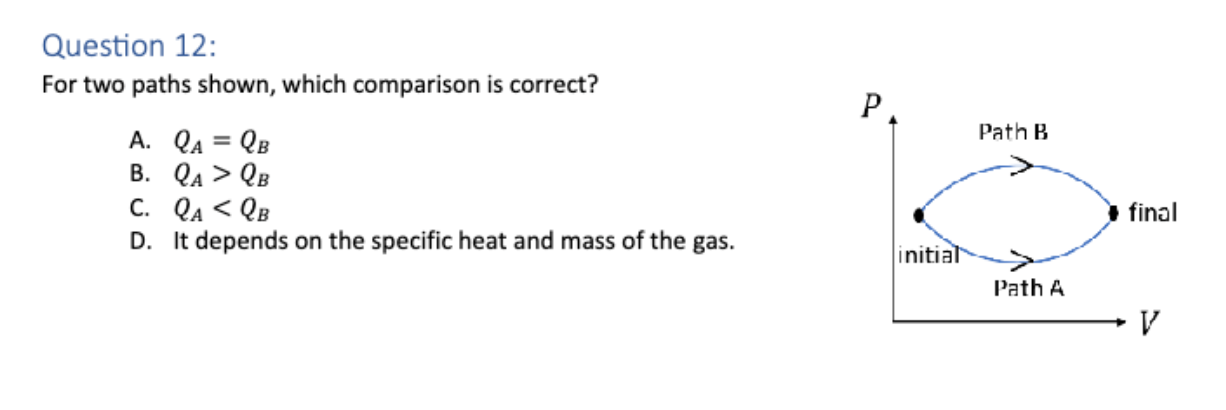 Solved Question 12:For two paths shown, which comparison is | Chegg.com Solved Question 12:For two paths shown, which comparison is | Chegg.com