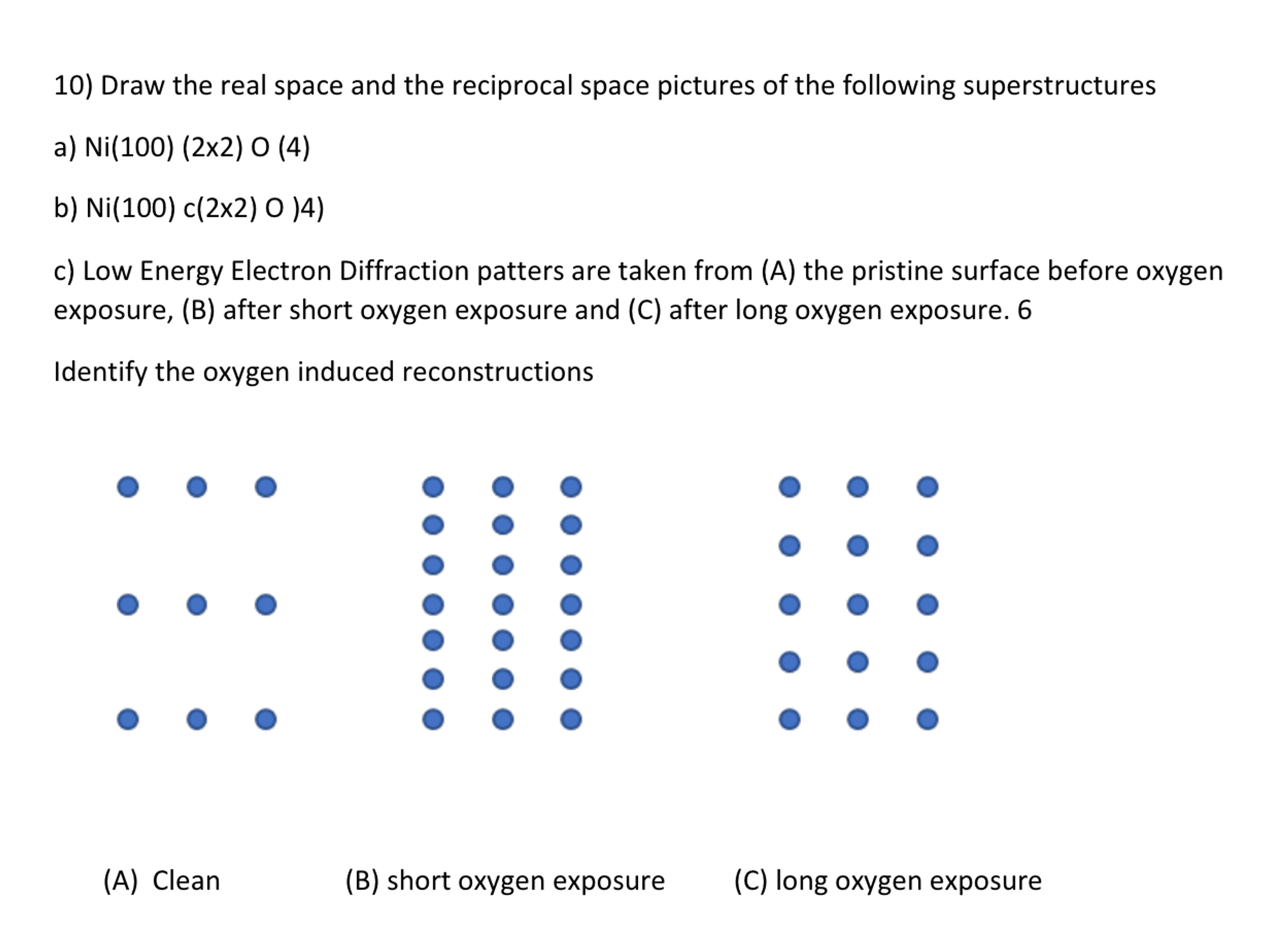 Solved 10) ﻿Draw the real space and the reciprocal space | Chegg.com