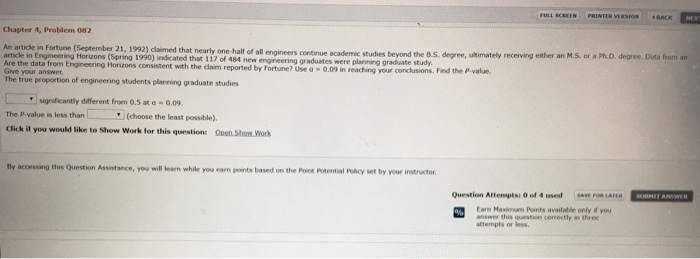 Solved FULL SCREEN PRINTER VERSION RACK Chapter 4 Problem | Chegg.com