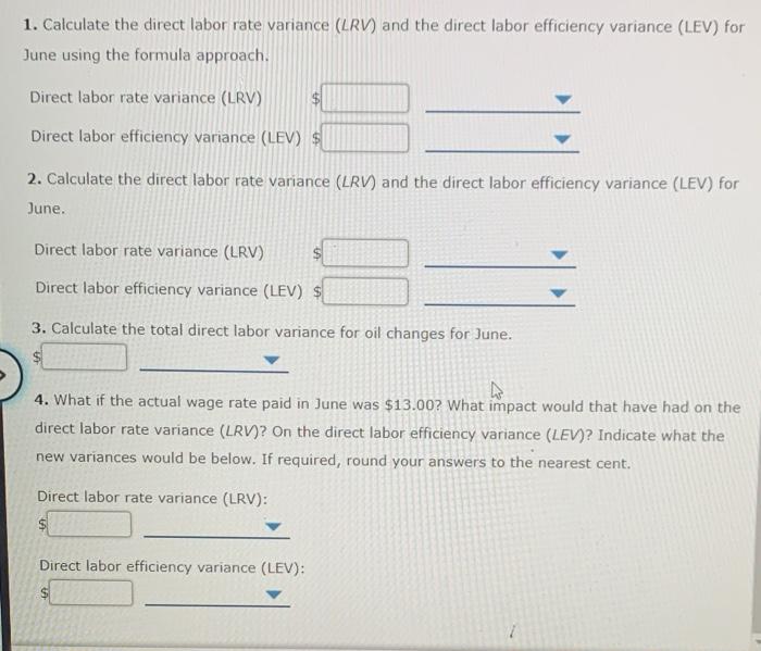 Solved Calculating the Direct Labor Rate Variance and the | Chegg.com