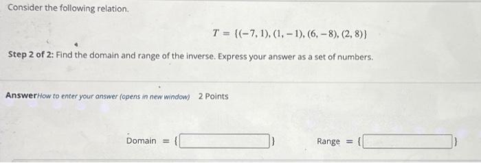 Solved Consider the following relation. | Chegg.com