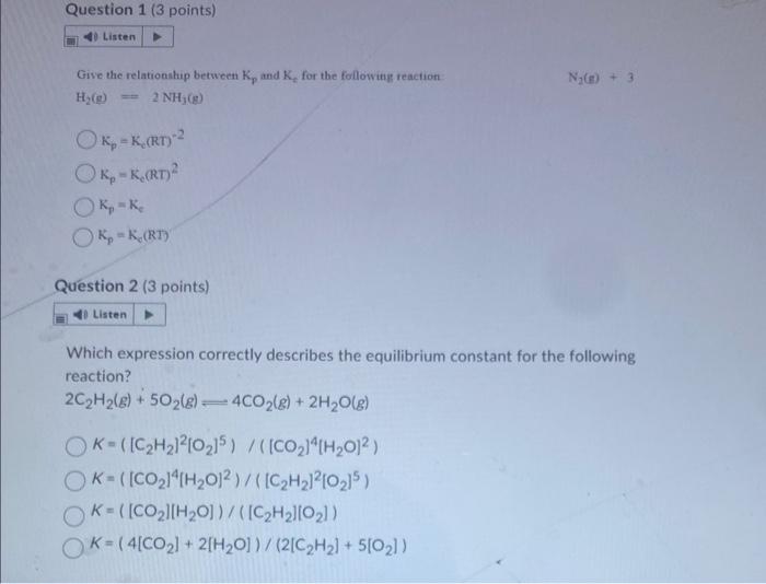 Solved Give the relationaship between Kp and Kc for the | Chegg.com