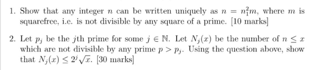 Solved 1. Show that any integer n can be written uniquely as | Chegg.com
