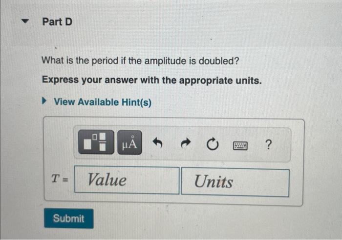 Solved A mass on a string of unknown length oscillates as a | Chegg.com